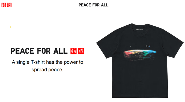 UNIQLO Announces Four New Designs for PEACE FOR ALL Charity T-Shirt ...